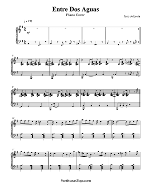 Entre Dos Aguas Partitura Paco de Lucia | ♪ Partituras Top