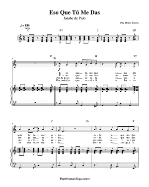 Eso que tu me das Partitura Jarabe de Palo ♪ PartiturasTop