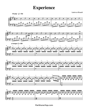 Experience Partitura Ludovico Einaudi | ♪ Partituras Top