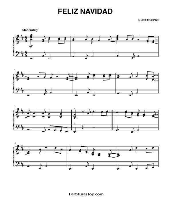 Partitura Navideña Para Imprimir