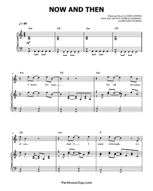 Now And Then Partitura The Beatles | ♪ Partituras Top