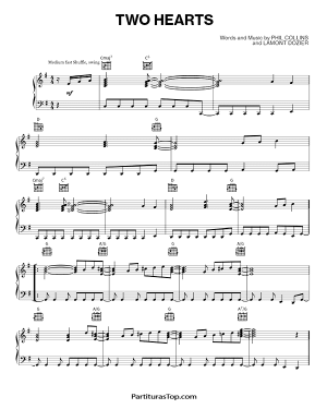 Two Hearts Partitura Piano Phil Collins | ♪ Partituras Top