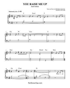 You Raise Me Up Partitura Josh Groban | ♪ Partituras Top